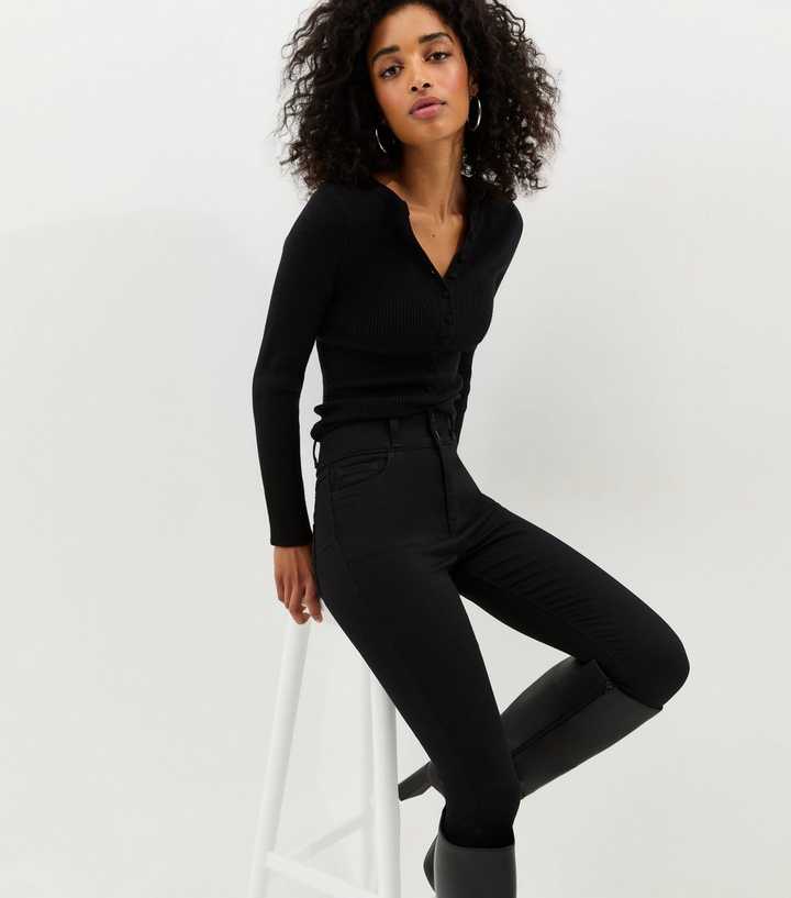 Stay Black High Waist Yazmin Skinny Jeans | New Look