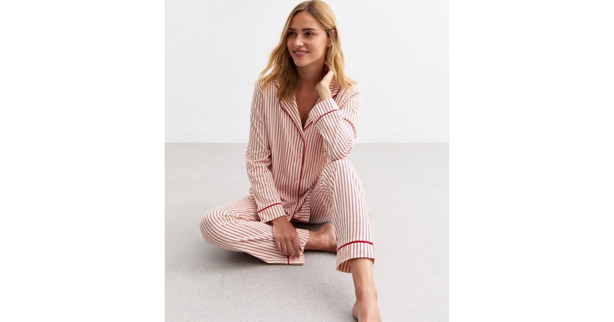White Striped Pyjama Set | New Look