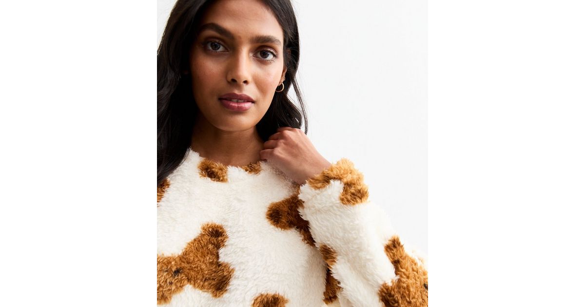 White Borg Teddy Sweatshirt | New Look