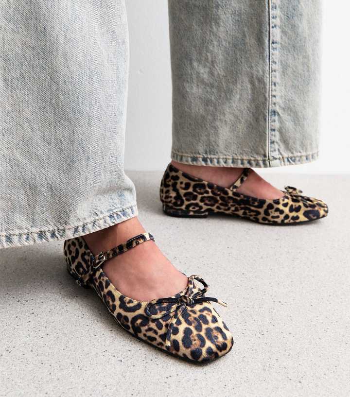 Public Desire Kandi Leopard Print Ballet Pumps | New Look