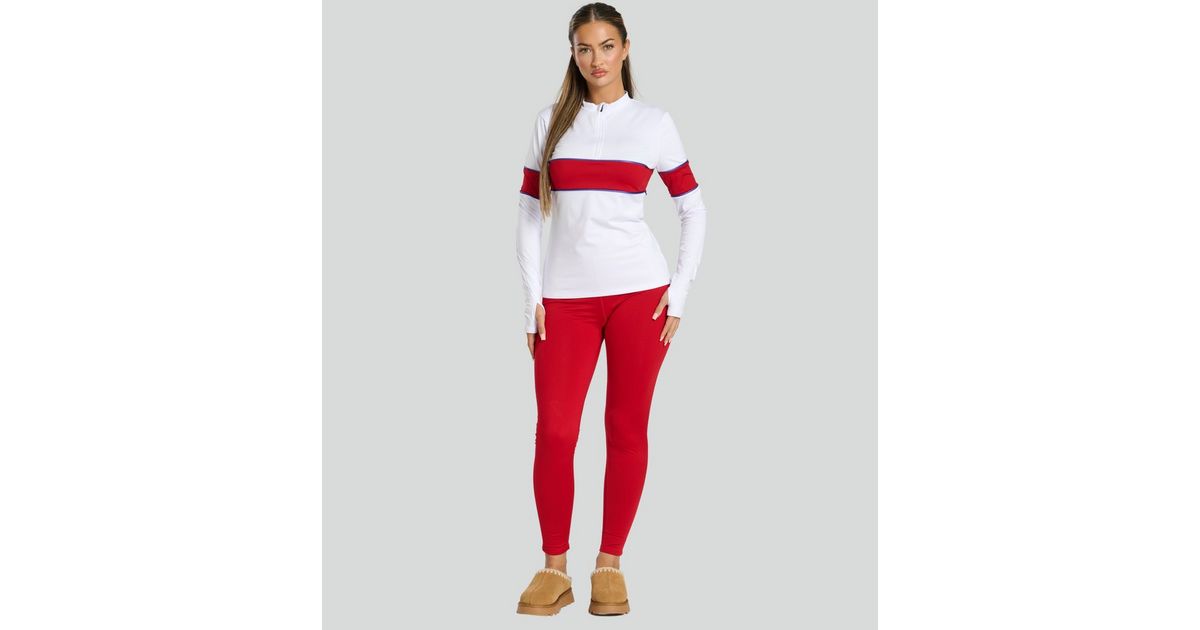 South Beach Red Base Layer Sports Leggings | New Look