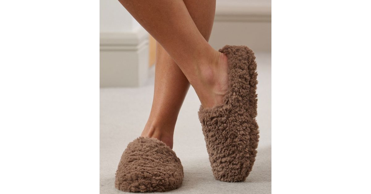 Loungeable Brown Fluffy Mule Slippers | New Look