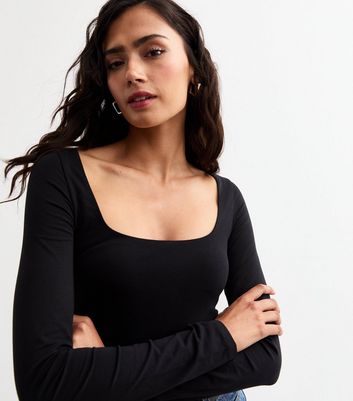 Tall Black Scoop Neck Bodysuit | New Look