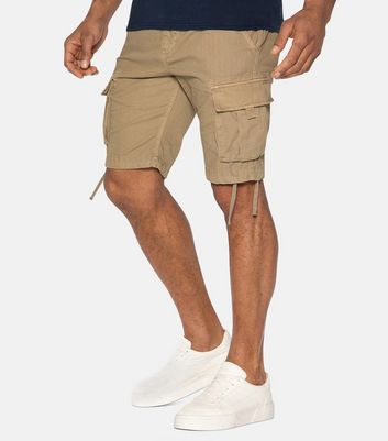 Threadbare Stone Cotton Cargo Shorts | New Look