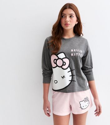 Girls Dark Grey Hello Kitty Pyjama Set | New Look