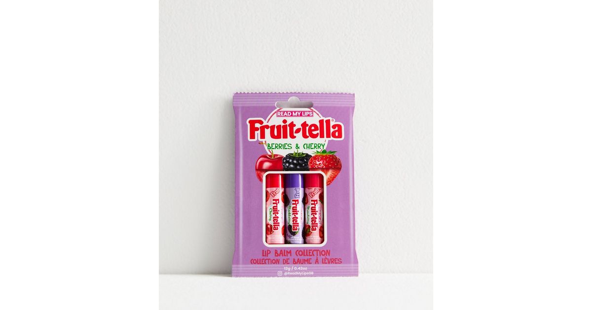 3 Pack Multicoloured Fruitella Lip Balm Set | New Look