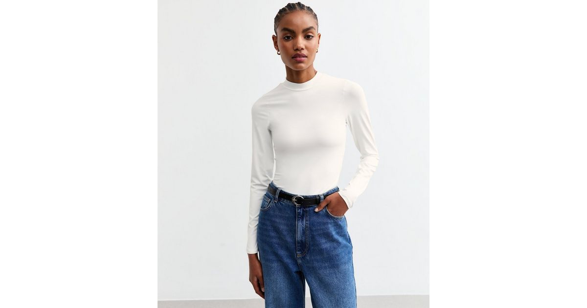 Tall White High Neck Bodysuit | New Look