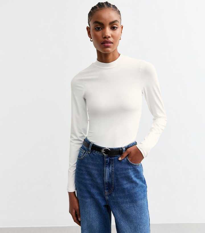 Tall White High Neck Bodysuit | New Look