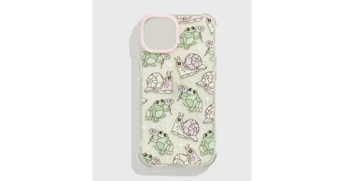 Skinnydip Frog & Snail Print iPhone Case | New Look