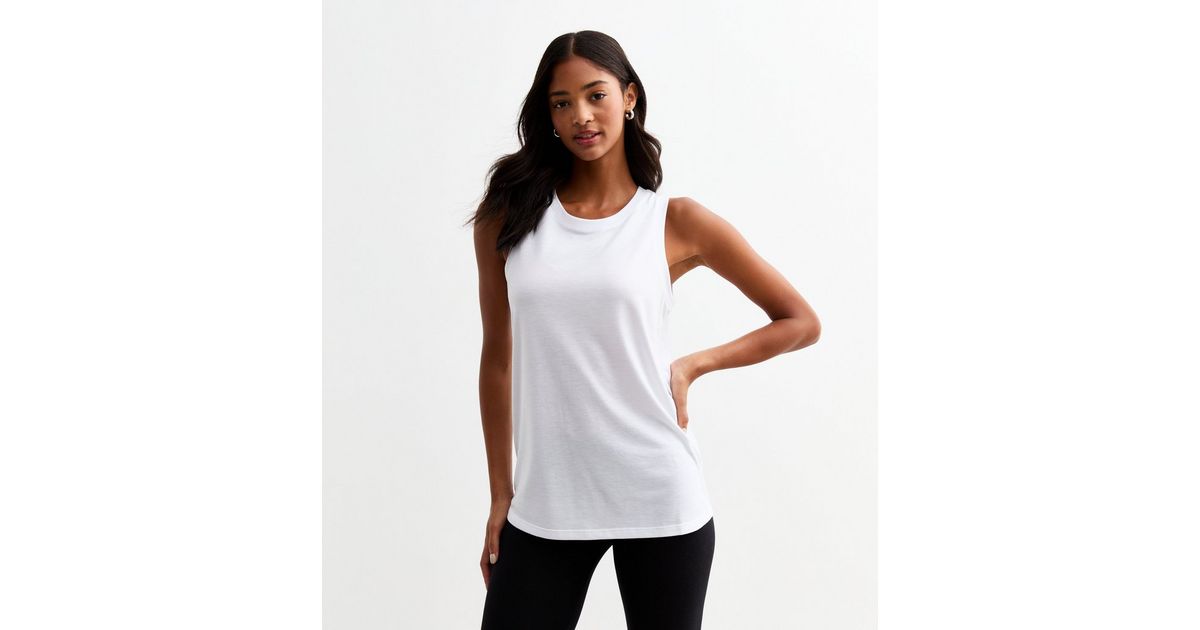 White Loose Fit Tank Vest | New Look
