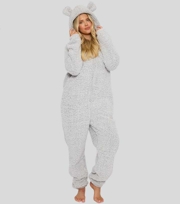 Loungeable Silver Borg Onesie with Ears | New Look