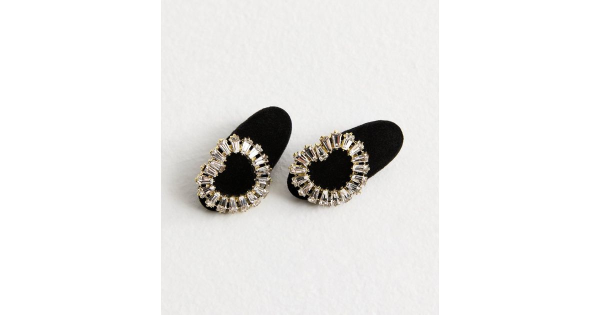 Pack Of 2 Flock Baguette Heart Hair Slides | New Look