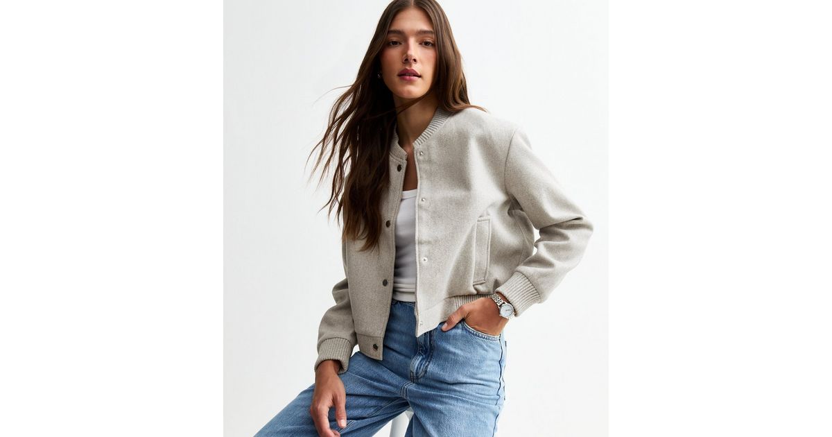 Grey Soft Bomber Jacket | New Look