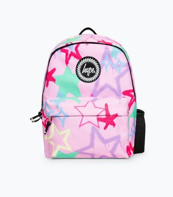 HYPE Pink Star Print Iconic Backpack | New Look