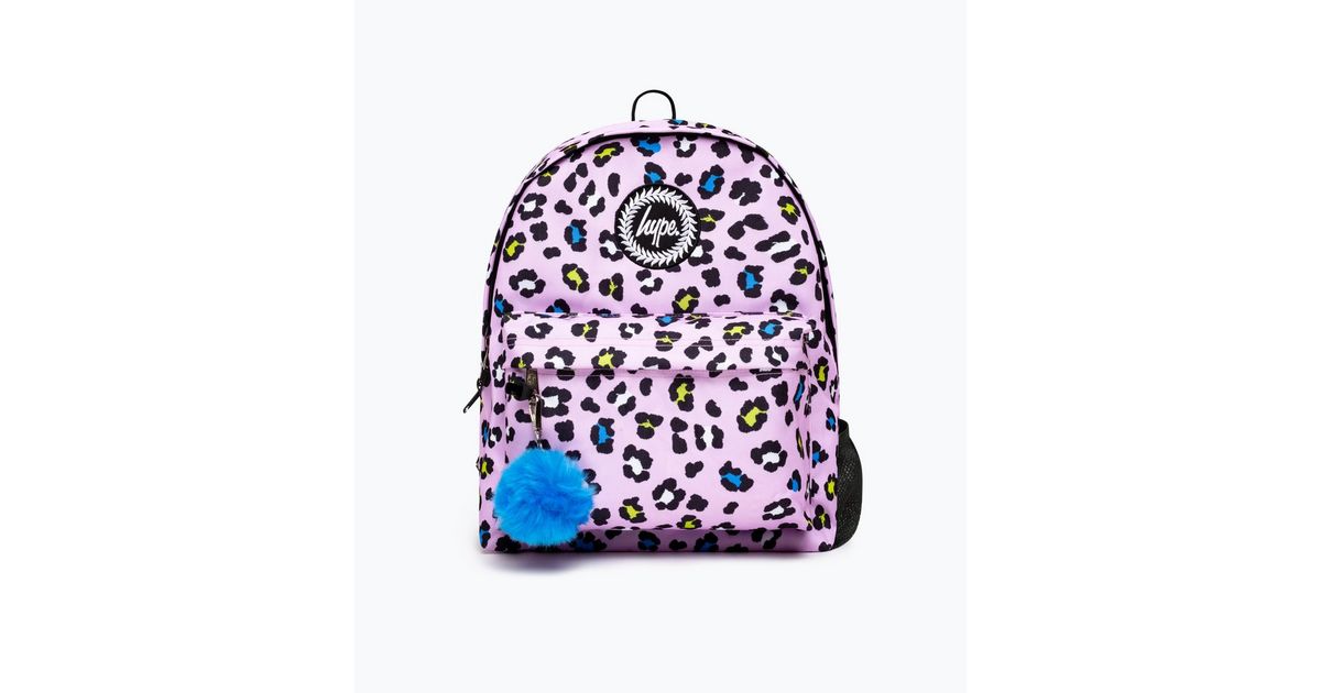 Hype Lilac Leopard Print Backpack | New Look