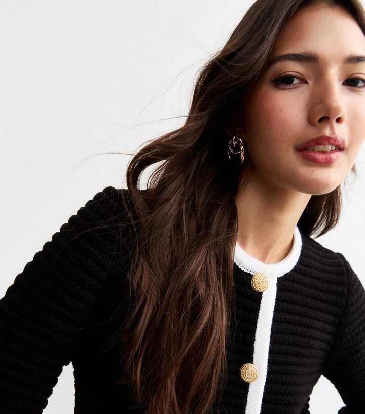 Black Chunky Ribbed Knit Pocket Cardigan | New Look