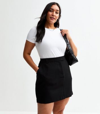 Black a line mini skirt store