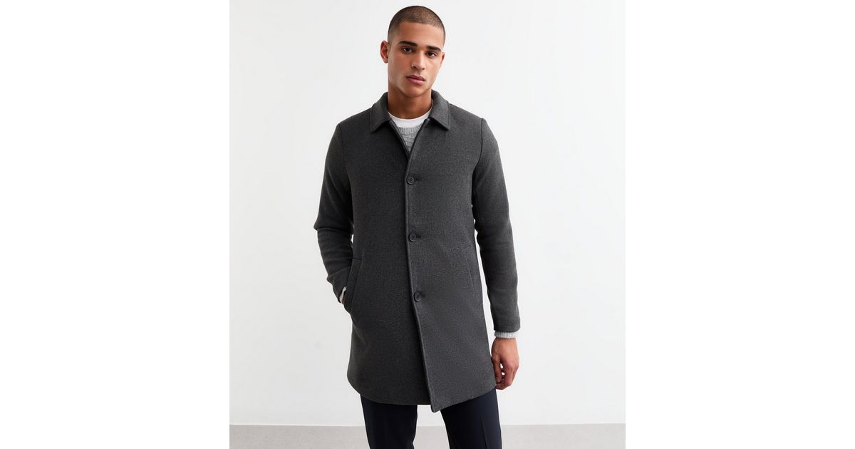 Only & Sons Grey Car Coat | New Look