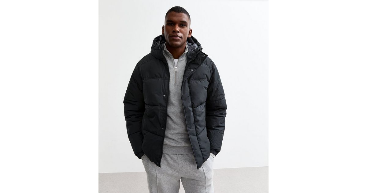 Jack & Jones Black Slim Puffer Jacket | New Look