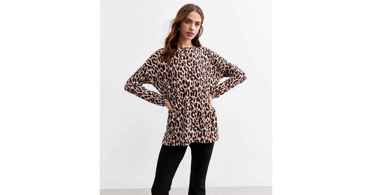 Brown Leopard Print Long Sleeve Top | New Look