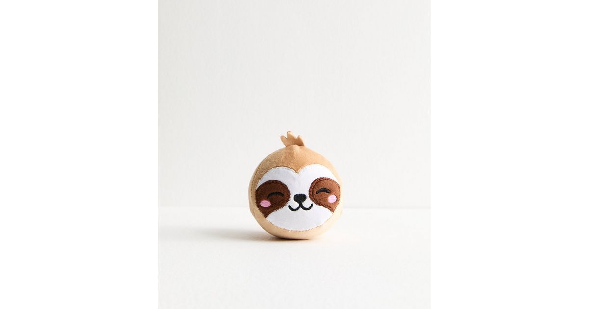 Brown Smiley Sloth Super Soft Stress Ball | New Look