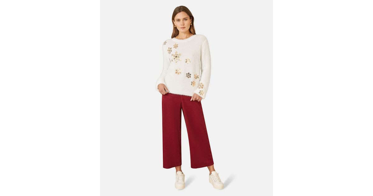 Mela Off White Snowflake Jumper | New Look