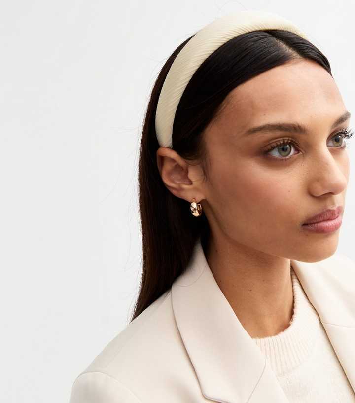 Cream Satin Padded Headband | New Look