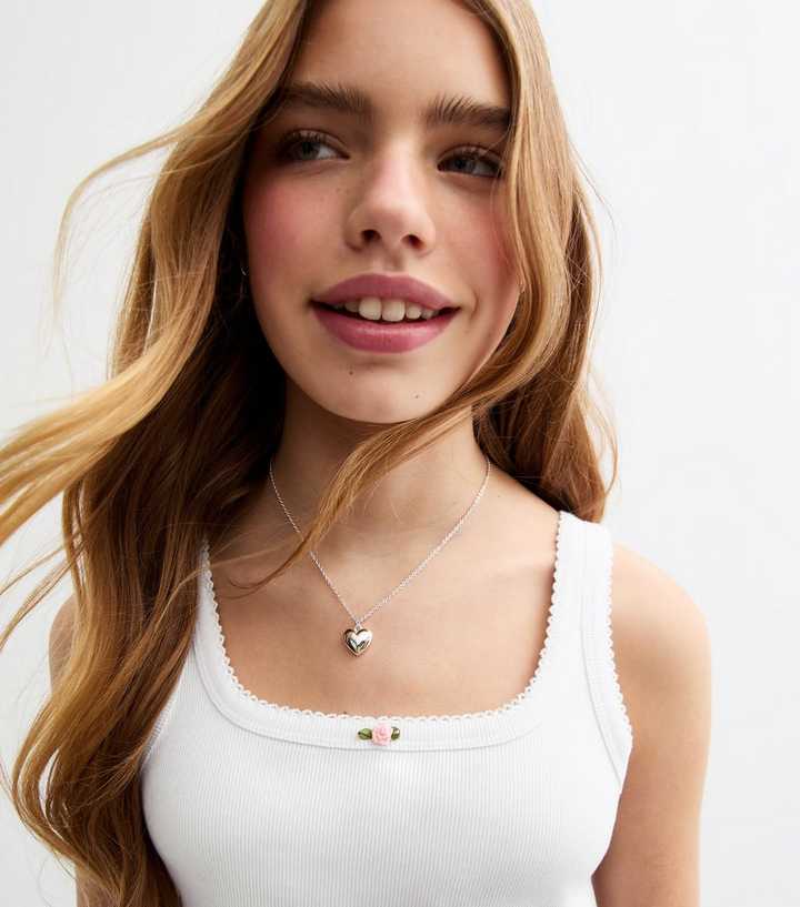 White Girls Scoop Neck Crop Top | New Look