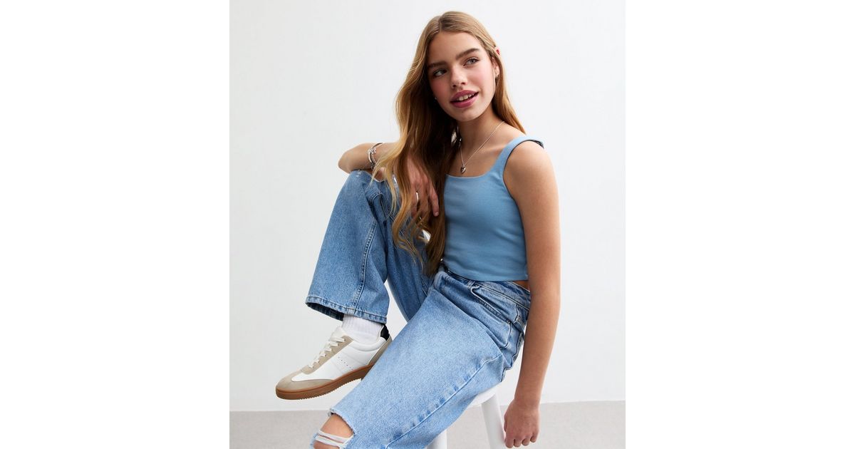 Girls Square Neck Cropped Cami Top | New Look