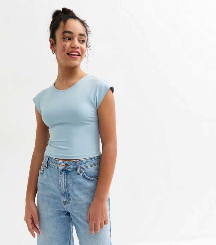 Girls Blue Cropped Top | New Look