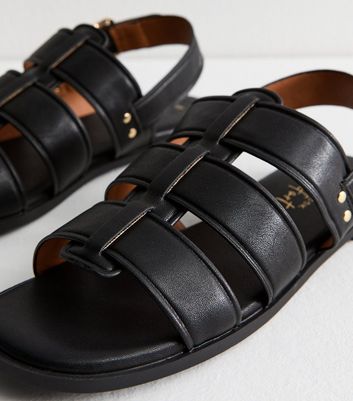 Black Multi Strap Gladiator Sandals New Look