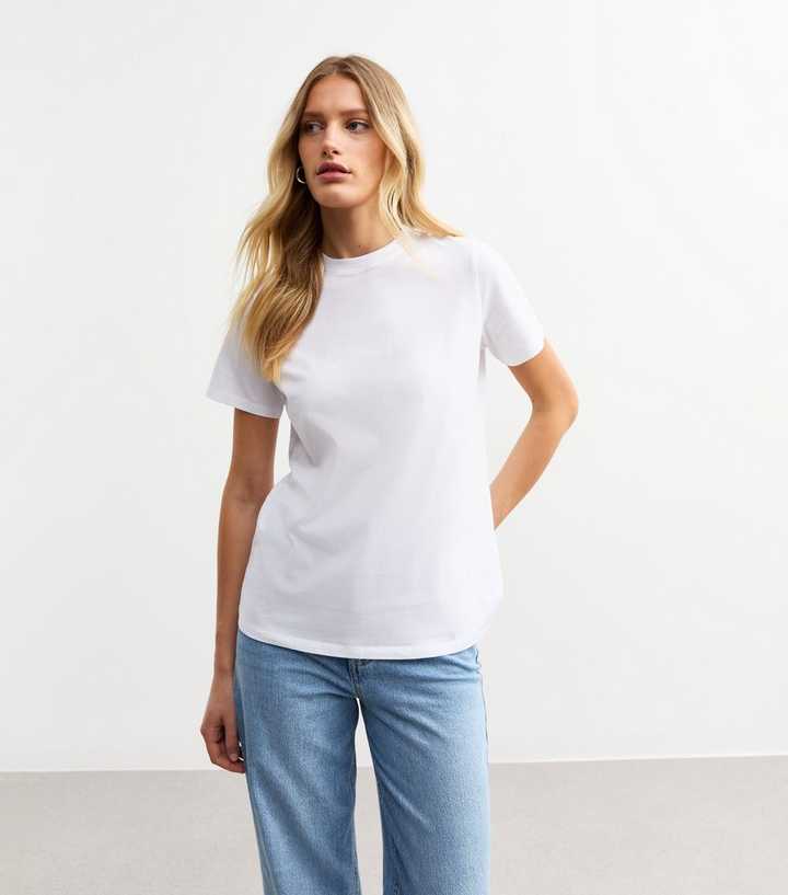 White Short Sleeve Crew Neck T-Shirt | New Look