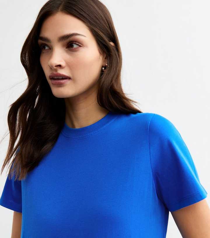 Bright Blue Short Sleeve Crew Neck T-Shirt | New Look