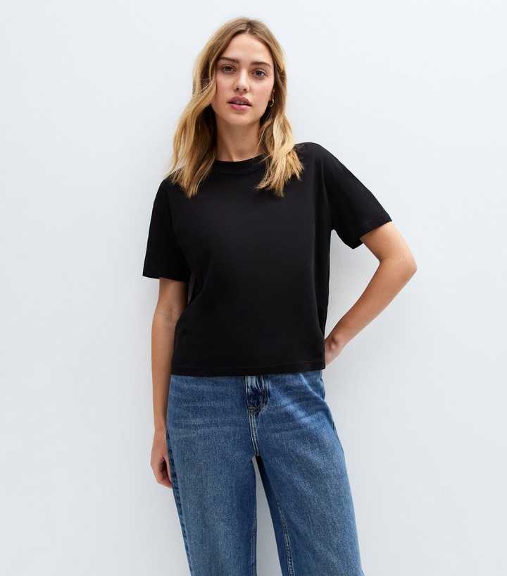 Black Boxy Fit T-Shirt | New Look