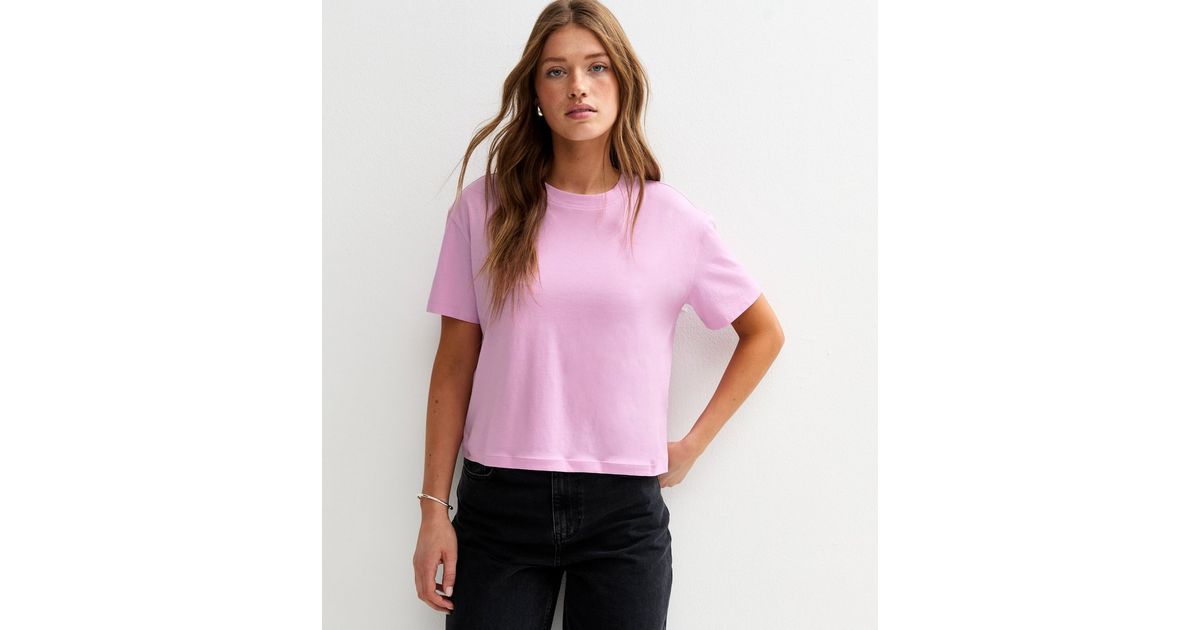 Light Purple Boxy Fit T-Shirt | New Look