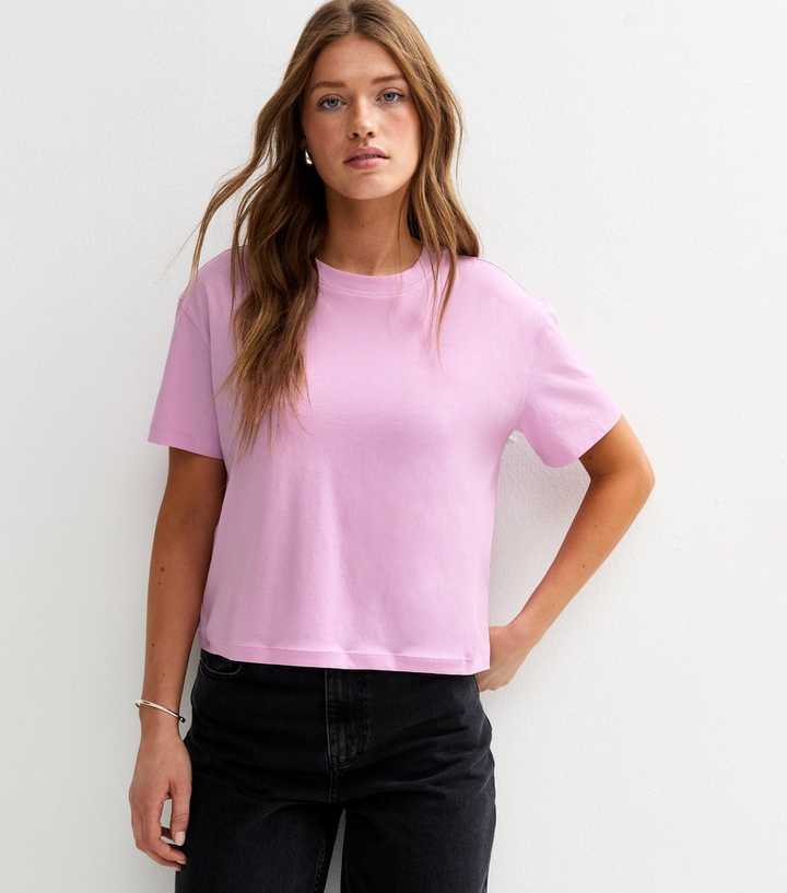 Light Purple Boxy Fit T-Shirt | New Look