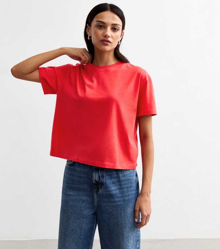 Red Boxy Fit T-Shirt | New Look