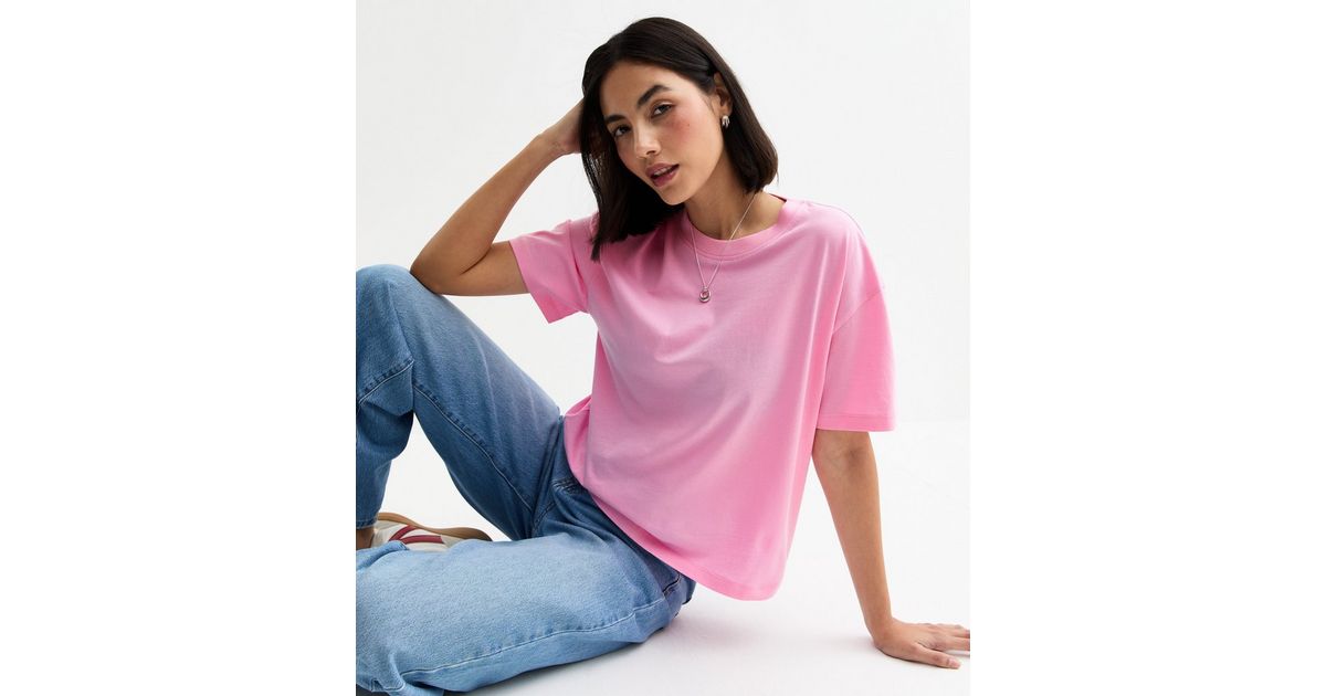Pink Boxy Fit T-Shirt | New Look