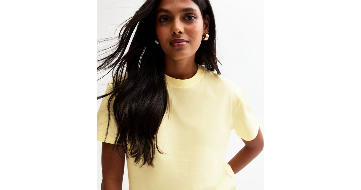 Light Yellow Boxy Fit T-Shirt | New Look