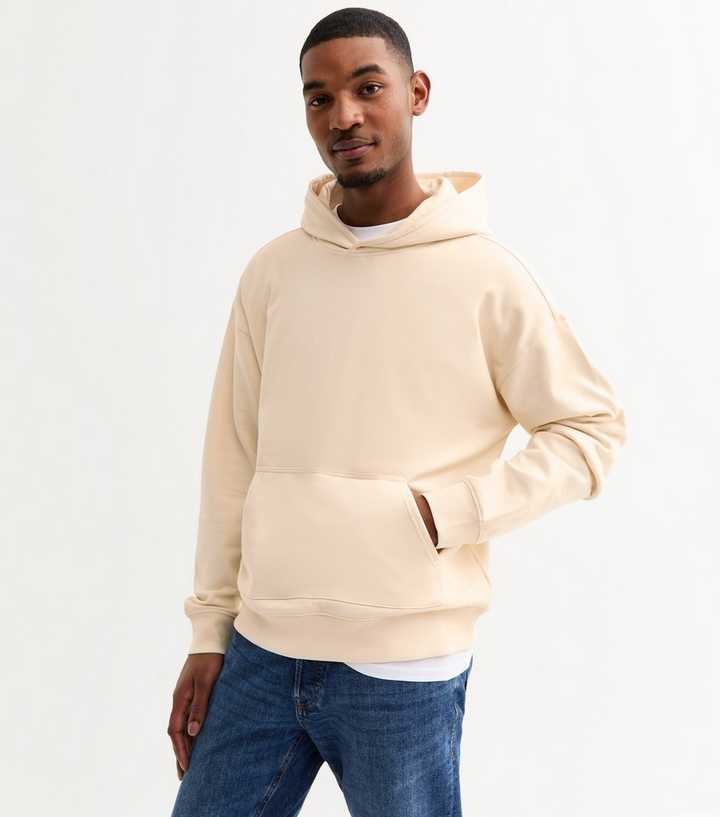 Cream Oversized Jersey Hoodie | New Look