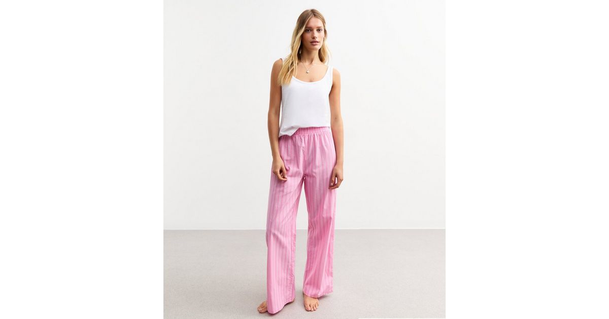 Pink Vest and Boxer Wide Leg Trousers Set | New Look