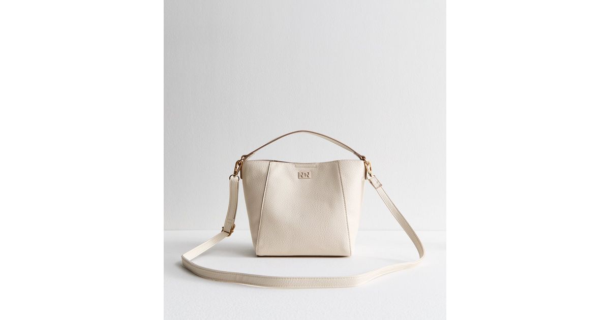 Cream Faux Leather Tote Bag | New Look
