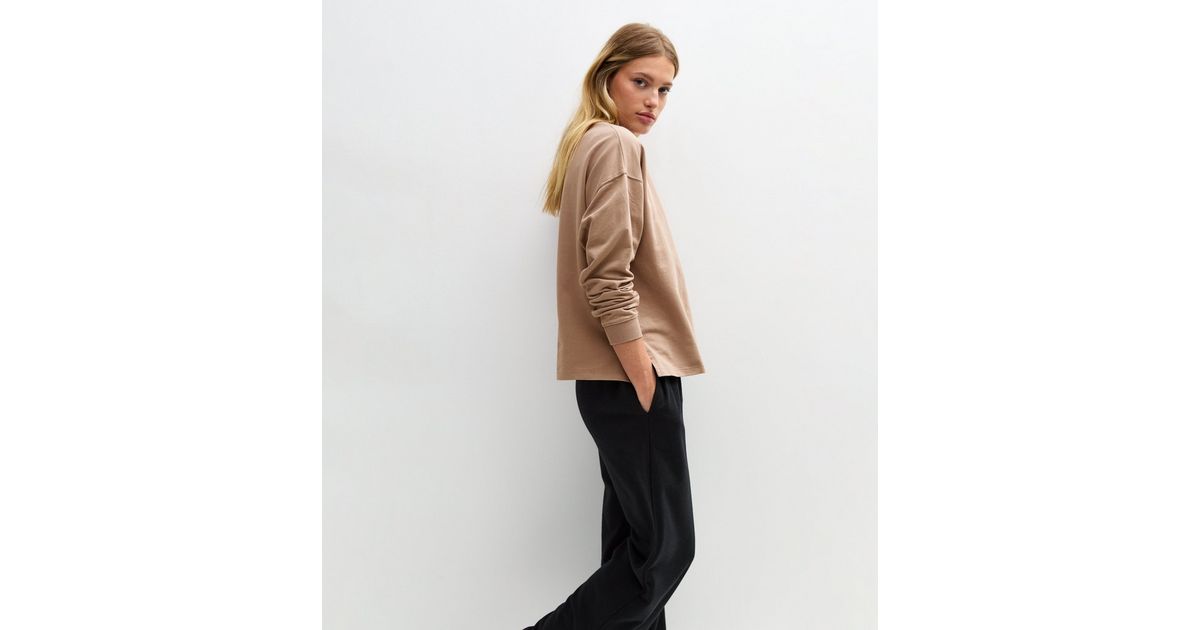 Mink Oversized Side Slit Sweatshirt | New Look