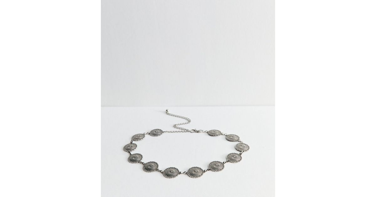 Silver Disc Chain Belt | New Look