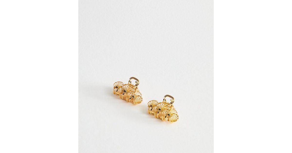Pack Of 2 Gold Tone Shell Hair Clips | New Look
