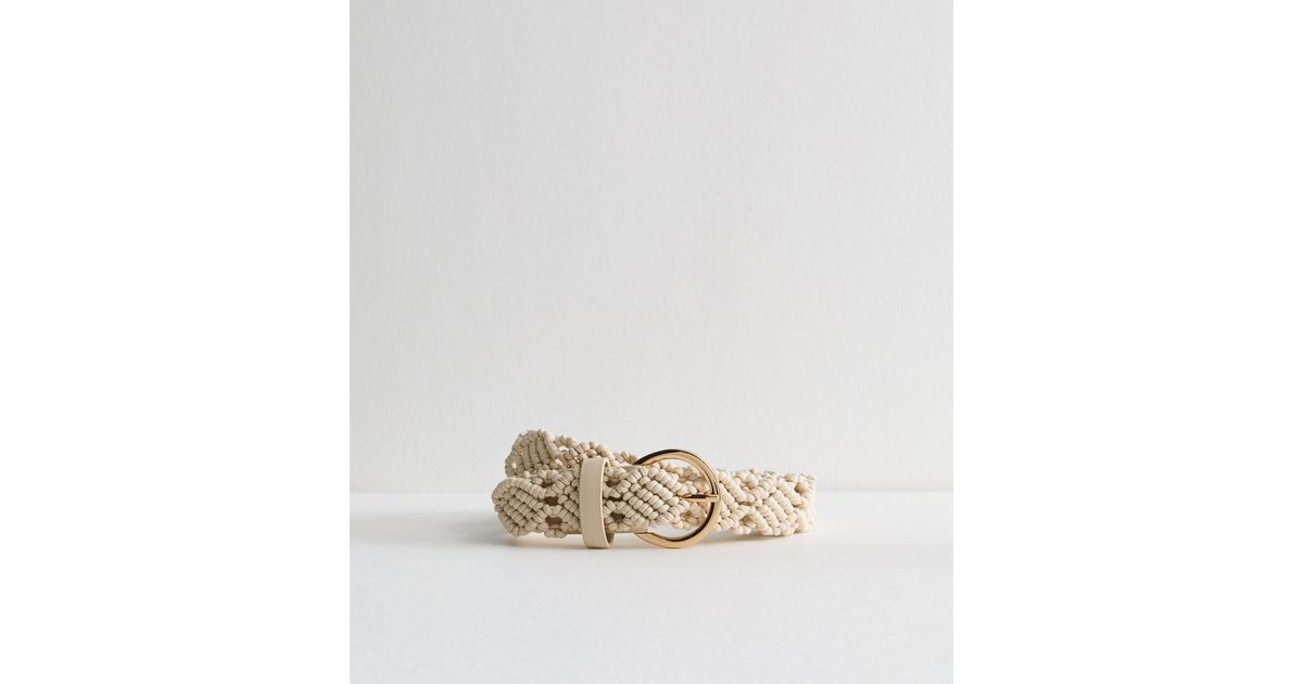 Cream Crochet Belt | New Look