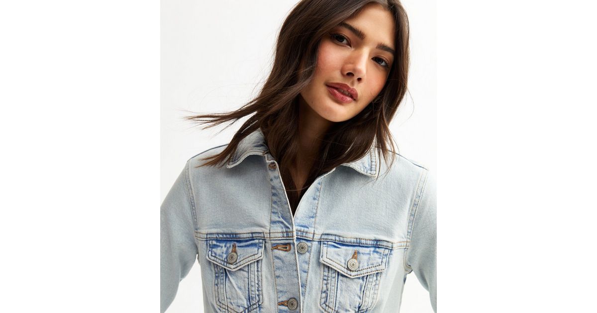 Bright Blue Light Wash Denim Jacket | New Look