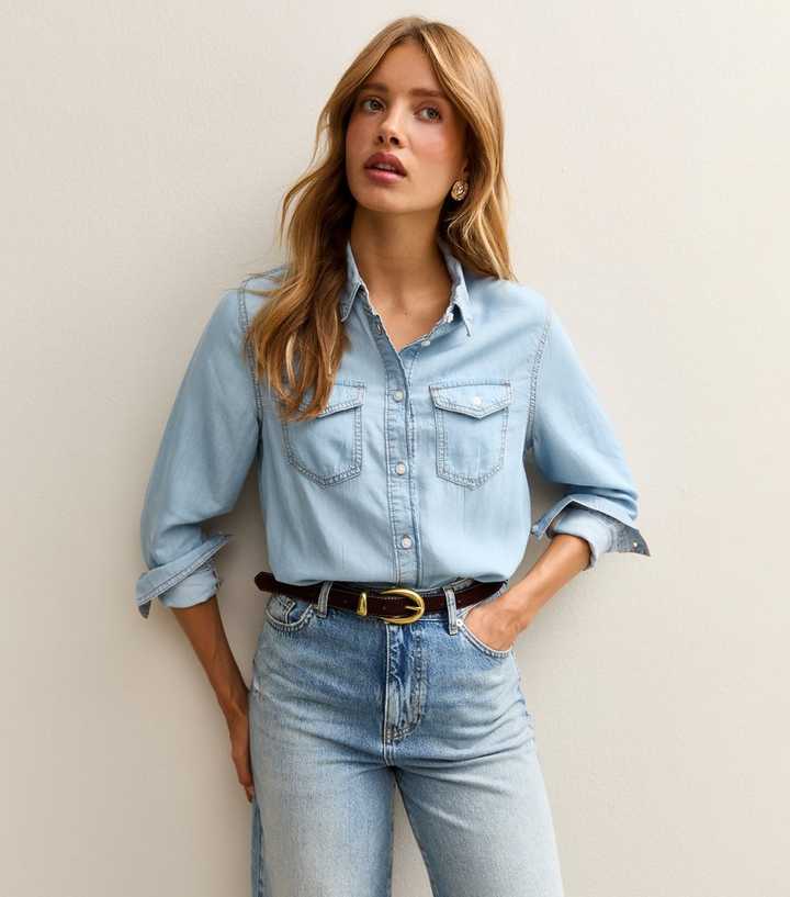 Denim Shirts Dressed Up Taylor Denim Shirt Dress Mid Wash | Forever