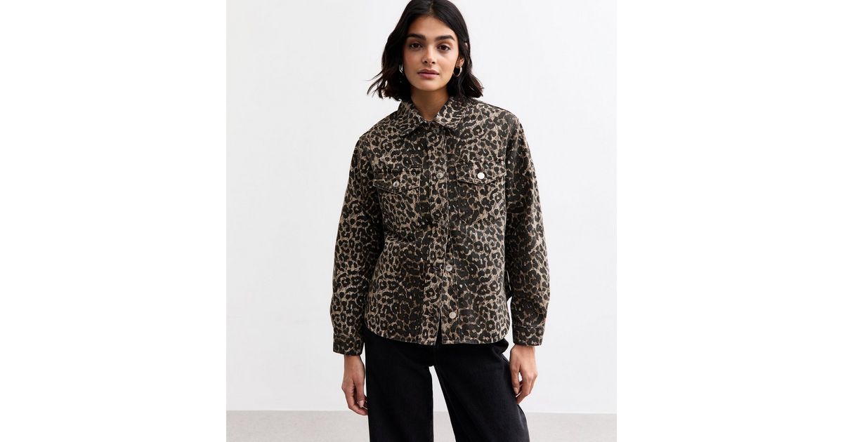 Brown Leopard Print Shacket | New Look