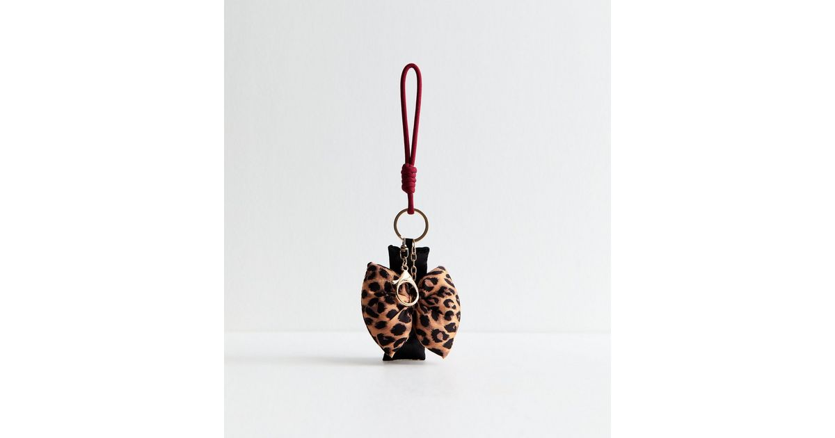 Brown Leopard Bow Rope Bag Charm | New Look